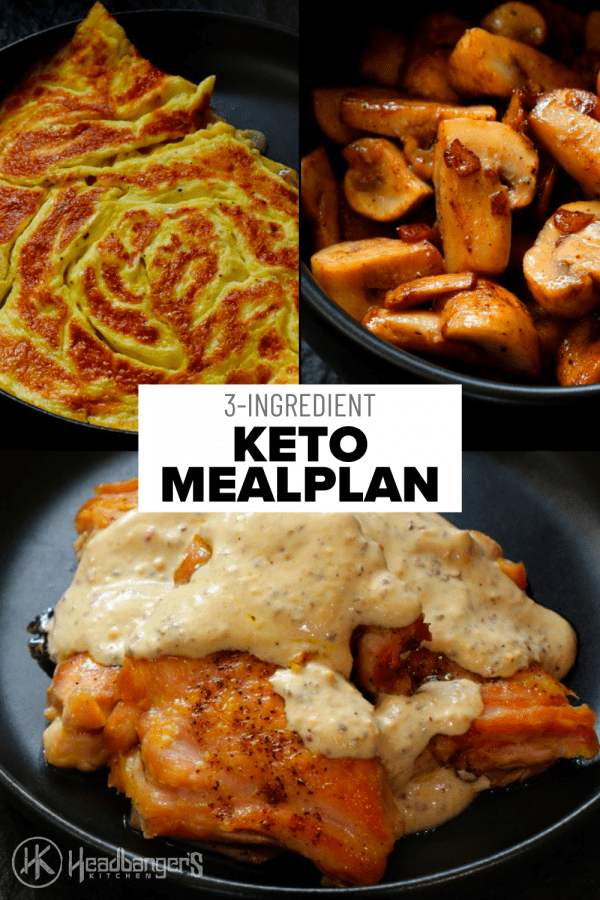 Keto For Beginners - 3 Ingredient Keto Meal Plan #2 - Headbanger's Kitchen