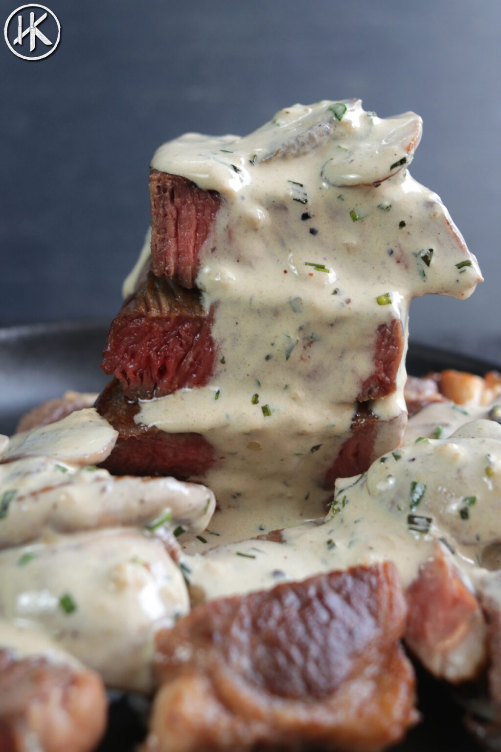 Steak with Mushroom Sauce - Headbanger's Kitchen